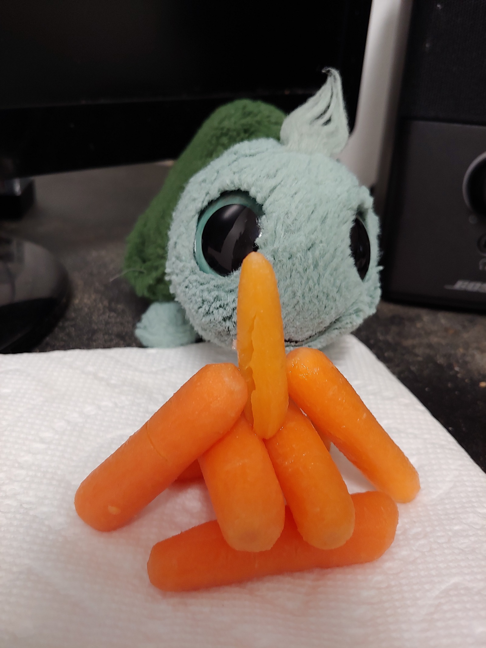 today i make carrot building - babyfrens